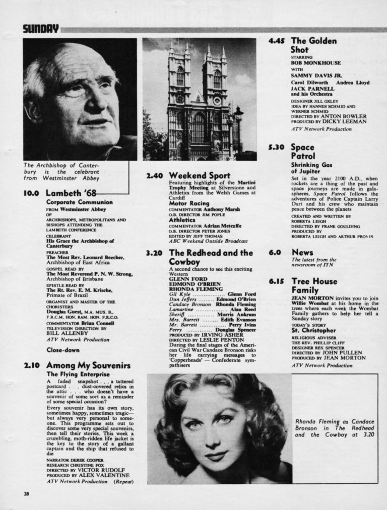 Tonight's ABC Weekend TV... in 1968 - THIS IS ABC WEEKEND from ...
